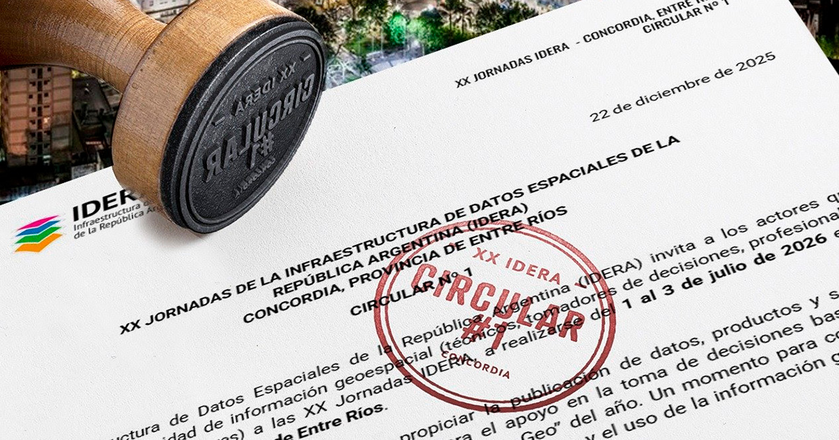Disponible la Primera Circular de las XX Jornadas IDERA 2026 ...